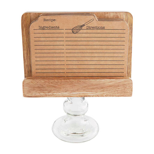 Wood And Glass Recipe Stand | Vintage Crossroads