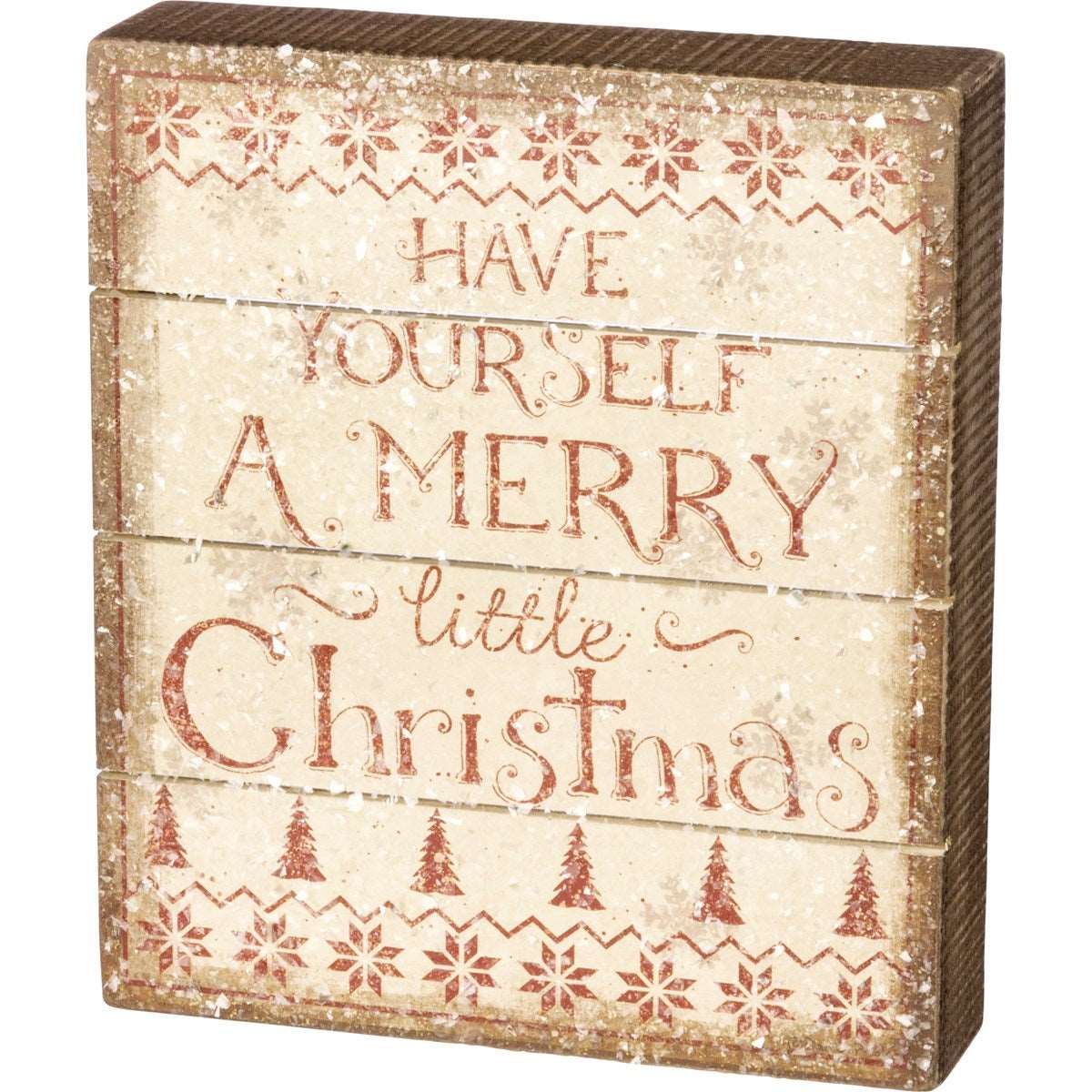 Have Yourself A Merry Little Christmas Box Sign | Vintage Crossroads