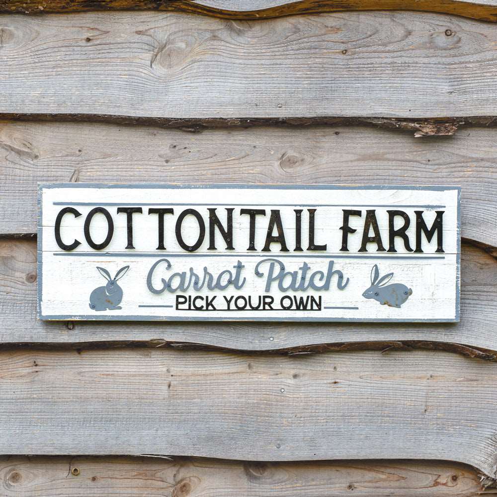 Cottontail Farm Wood Wall Sign | Vintage Crossroads