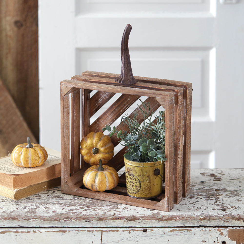 Wooden Pumpkin Crate | Vintage Crossroads