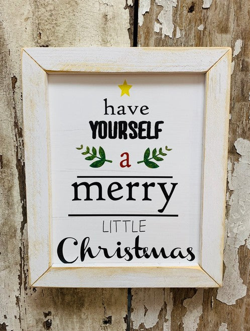 Merry Little Christmas Sign | Vintage Crossroads
